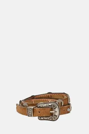 GOLDEN GOOSE Belt In Washed Nubuck Beige