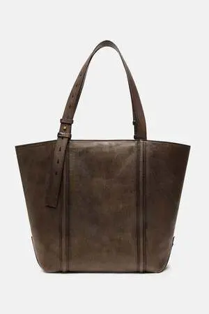 GOLDEN GOOSE 24/7 North South Shopping Bag - Marrone