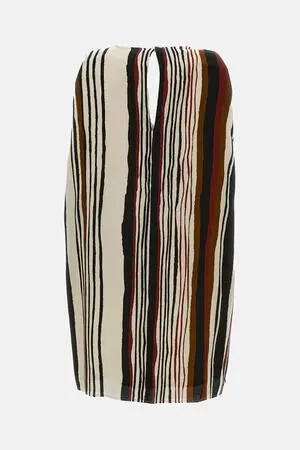 Max Mara Sleeveless Striped Silk Top - Multicolor