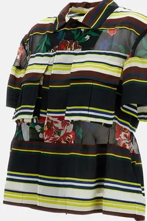 Sacai Patterned Short-sleeve Shirt - Multicolor
