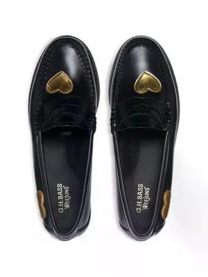 G.H.BASS Weejuns Penny Loafers With Heart Detail