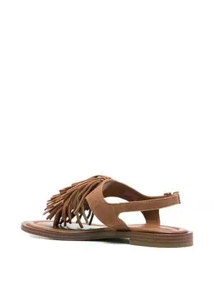 Michael Kors Indra Fringe Sandals - Brown