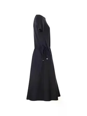Herno Jersey Drawstring Midi Dress - Blue