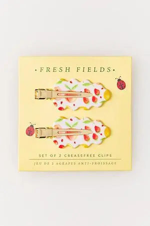 Anthropologie Fruit Scalloped Hair Clips Set