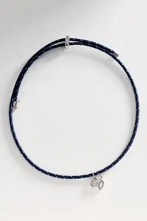 Anthropologie Corded Charm Necklace - Navy