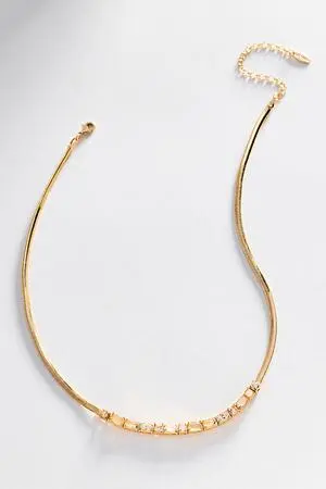 Anthropologie Stone Bar Necklace - Neutral