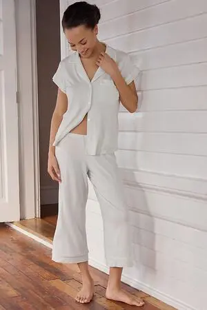 Eberjey Gisele Crop Sleep Set - Mint