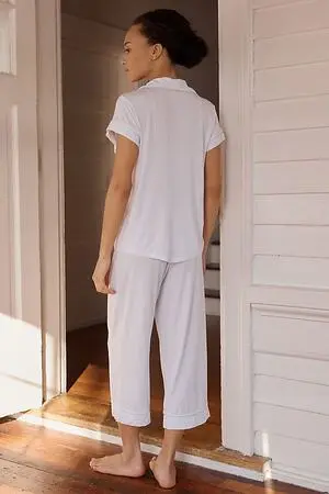 Eberjey Gisele Crop Sleep Set - White