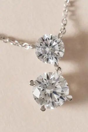FINE DIAMONDS BY ANTHROPOLOGIE WEDDINGS Double Lab Diamond Necklace