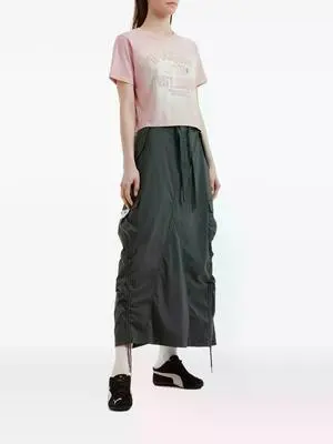 Izzue Cargo Drawstring Skirt - Grey