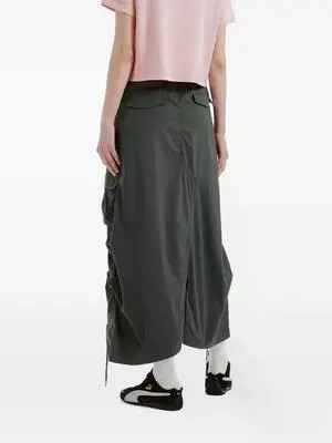 Izzue Cargo Drawstring Skirt - Grey