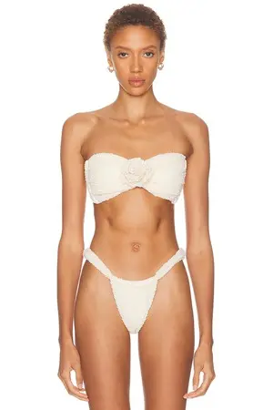MONTCE X Elsa Hosk Rosa Bandeau Bikini Top - Amalia Texture
