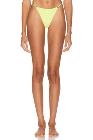 Kiki De Montparnasse Coeur Triangle Bikini Bottom - Citron