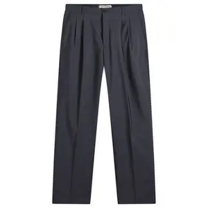 CARTER YOUNG Double Pleated Trousers In Virgin Wool Blend