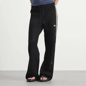 Adidas Crochet Knit Track Pants - Black