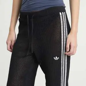 Adidas Crochet Knit Track Pants - Black