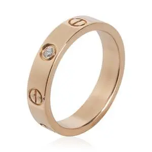 Cartier Rose Gold Diamond Love Ring