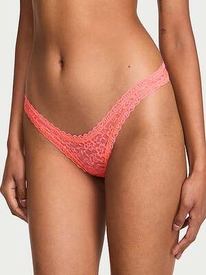 Victoria's Secret The Lacie Lace Ultra-mini Scoop Thong Panty - Pink