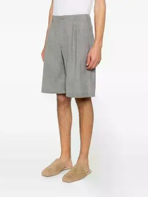 Our Legacy Ponte Check-pattern Shorts