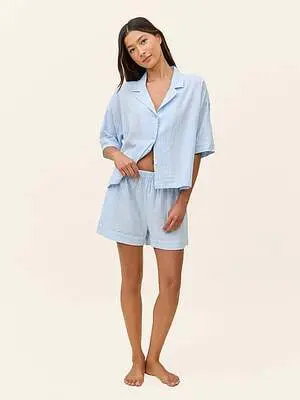 Victoria's Secret Papinelle Sabrina Stripe Boxer Pajama Set - Multicolored