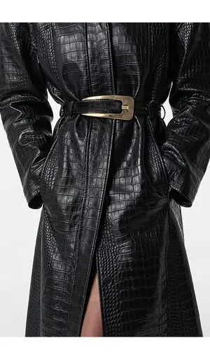 Revolve Nikita Embossed Leather Coat