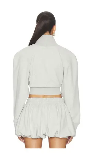 Norma Kamali Oversized Turtle Bomber Jacket - Grey