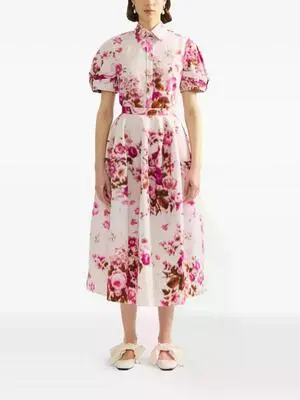 Erdem Buttoned Floral-print Shirt