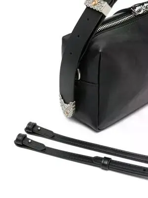 Pinko Logo Buckle Shoulder Bag - Black