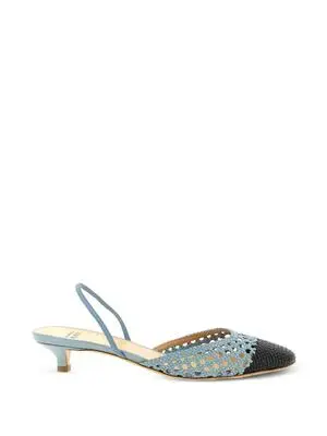 FRANCESCO RUSSO Heeled Slingback Pumps - Blue