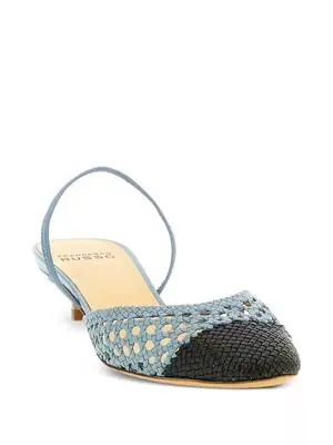 FRANCESCO RUSSO Heeled Slingback Pumps - Blue