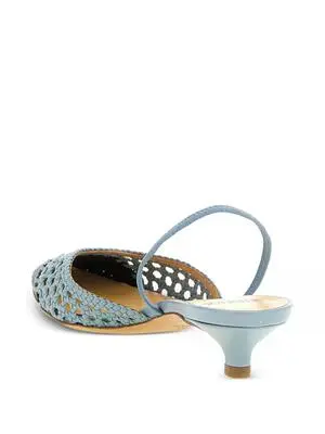 FRANCESCO RUSSO Heeled Slingback Pumps - Blue
