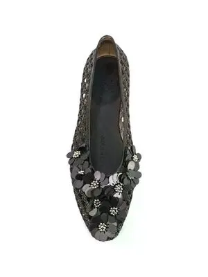HEAVENLY JELLY Flower-embellished Ballet Flats