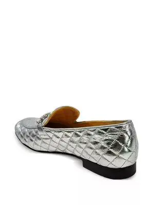 MADISON MAISON Quilted Loafers With -tone Embellishment - Silver