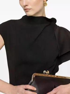 NISSA A-line Crepe Midi Dress