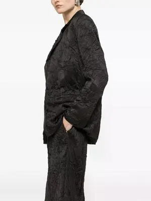 NISSA Crinkle-effect Wide-leg Trousers