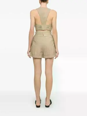 NISSA Cropped Pinstripe Waistcoat