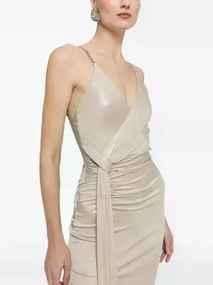 NISSA Knot Chain-strap Maxi Dress