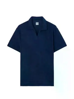 Fedeli V-neck Knitted T-shirt - Blue