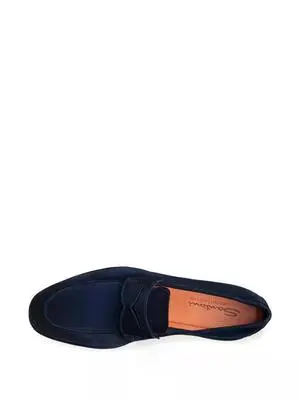 Santoni Suede Panelled Loafers