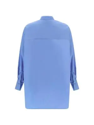 NUDE Mandarin-collar Ruffled Shirt