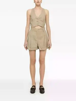 NISSA High-waisted Pinstripe Shorts