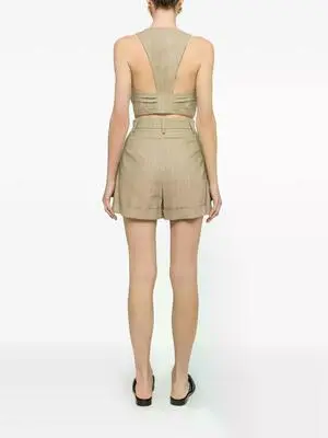 NISSA High-waisted Pinstripe Shorts