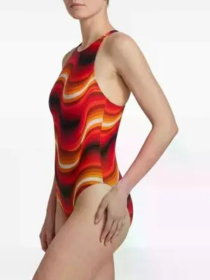 OSKLEN Wave-print Swimsuit