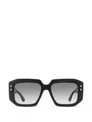 Isabel Marant Lizzy Rectangular-frame Sunglasses - Black