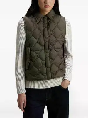 Woolrich Quilted Buttoned Gilet - Green