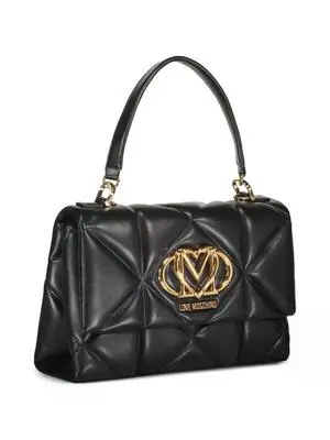 Moschino Quilted Logo Tote - Black