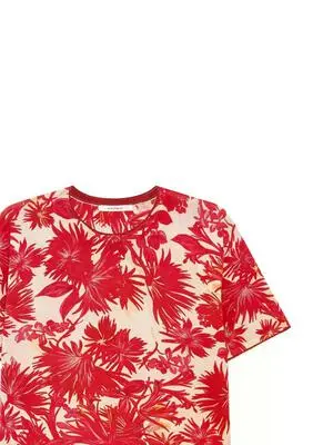 Malìparmi Floral Print Round-neck T-shirt - Red