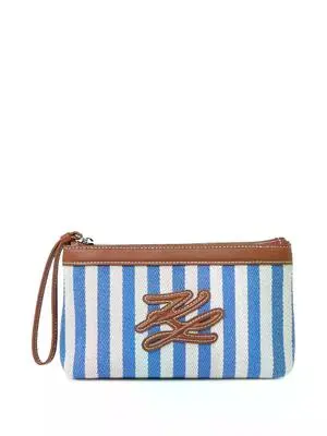 Karl Lagerfeld Stripe Autograph Pouch
