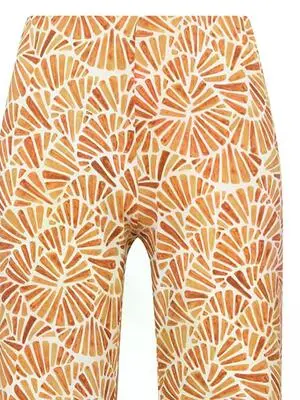 Malìparmi Printed Trousers With Elasticated Waist - Orange