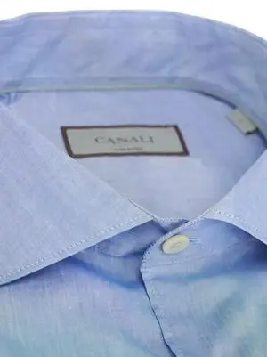 Canali Buttoned Cotton Shirt - Blue